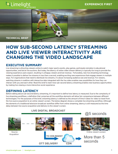 How Sub-Second Latency Streaming and Live Viewer Interactivity Are ...