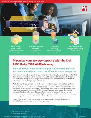 Maximize Your Storage Capacity with the Dell EMC Unity 550F All-Flash ...