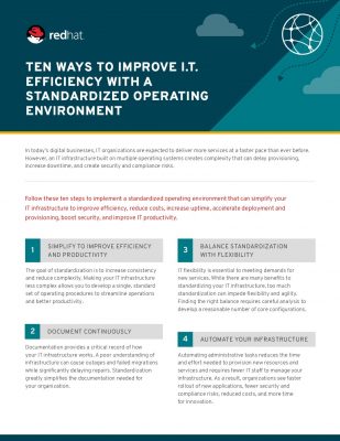 10 Ways to Improve IT Efficiency with a Standardized Operating ...