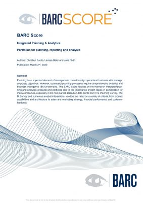BARC Score: Integrated Planning & Analytics Portfolios for planning ...