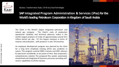 SAP Integrated Program Administration Services (iPas) for the World’s ...