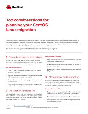 Top considerations for planning your CentOS Linux migration Whitepaper ...
