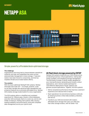 Netapp ASA: All-flash SAN Array | DemandTalk