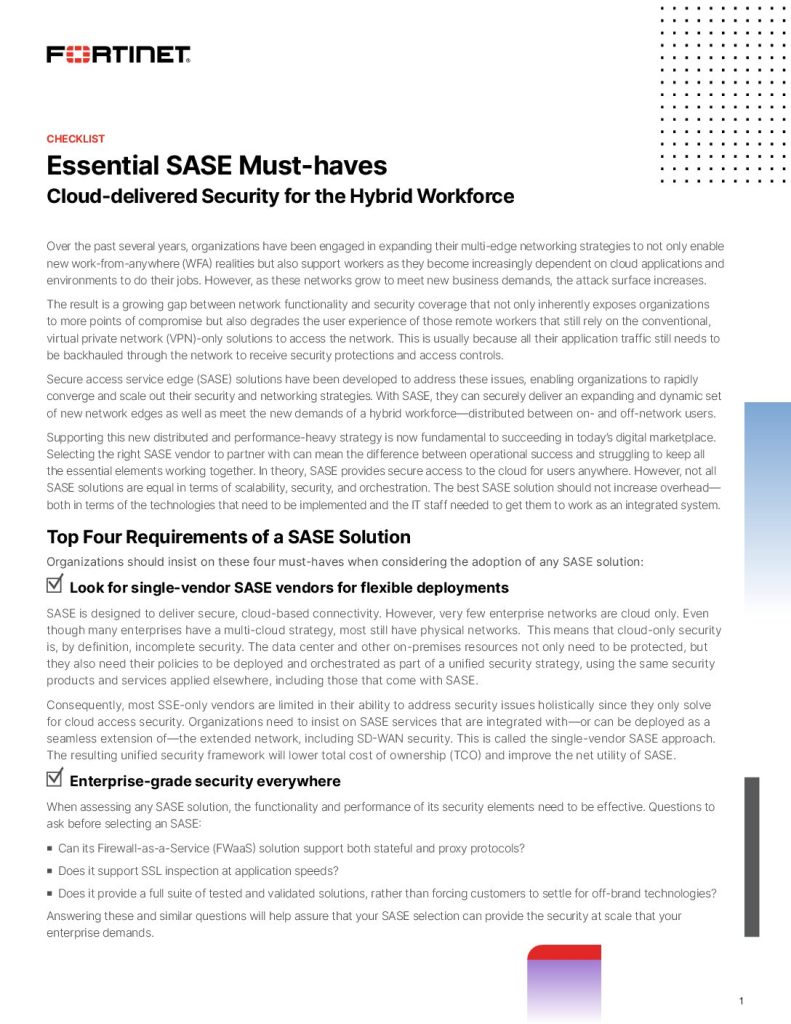 Checklist – Essential SASE Must-haves | DemandTalk