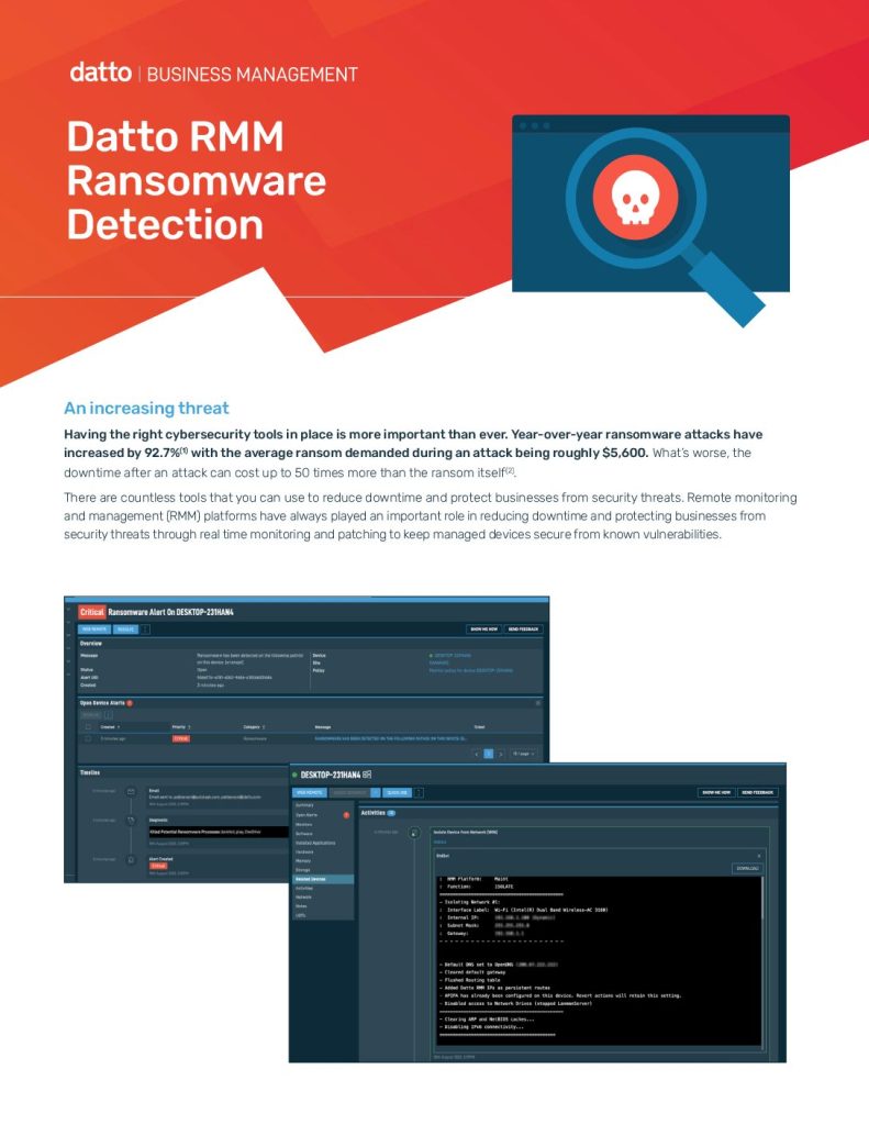Datto RMM Ransomware Detection | DemandTalk