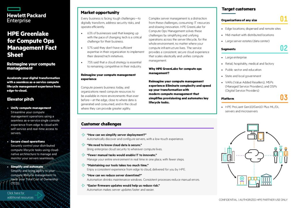 HPE Greenlake for Compute Ops Management Fact Sheet | DemandTalk