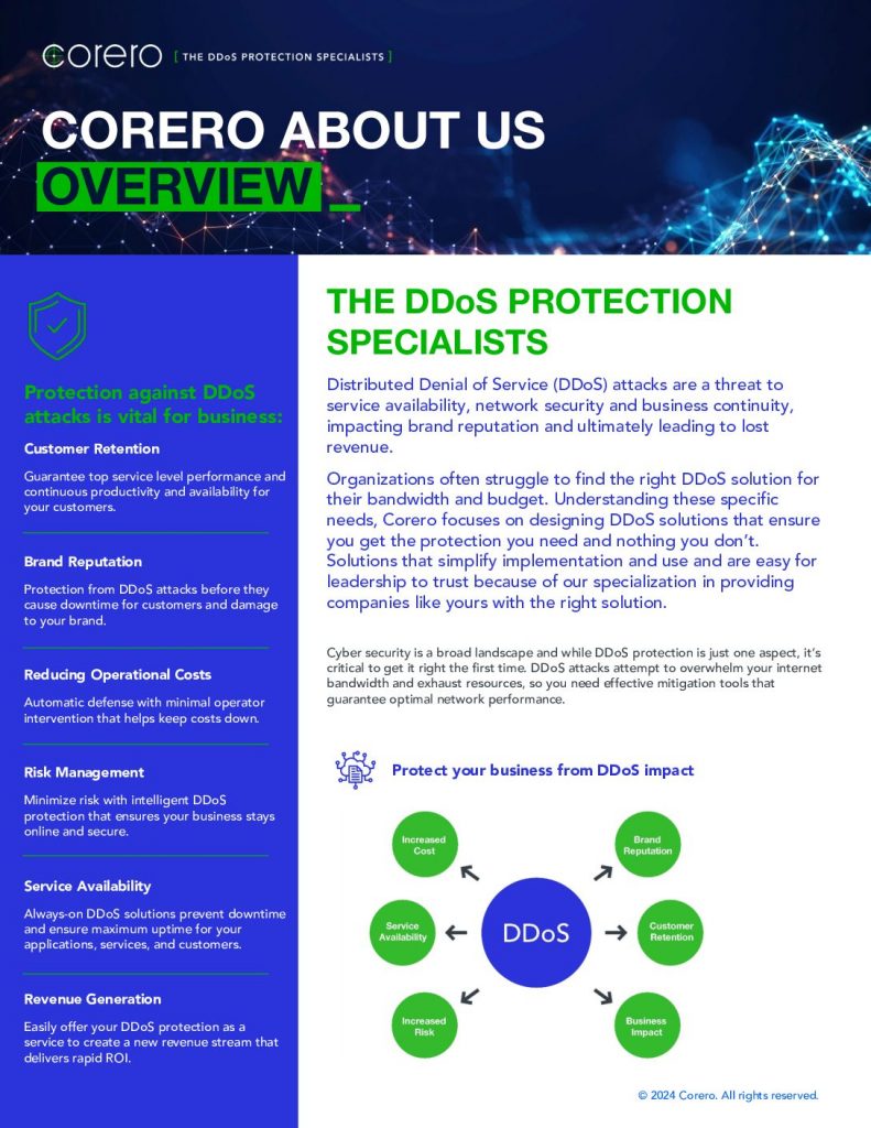 Corero About Us Overview | DemandTalk