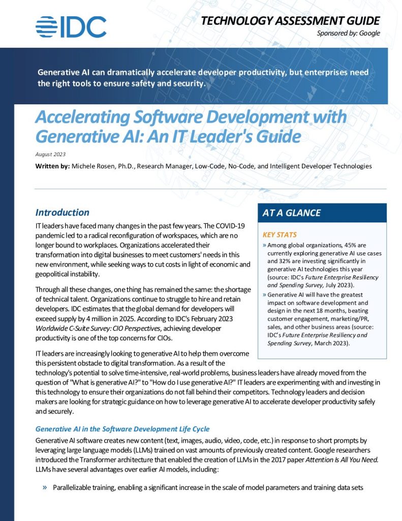 Accelerating Software Development with Generative AI: An IT Leader’s Guide | DemandTalk