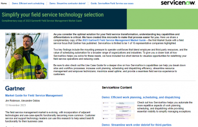 Simplify Your Field Service Technology Selection: Get the ServiceNow ...