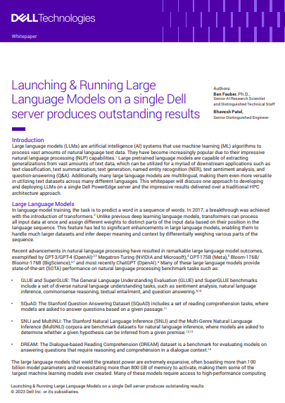 Launching Large Language Models on PowerEdge servers | DemandTalk