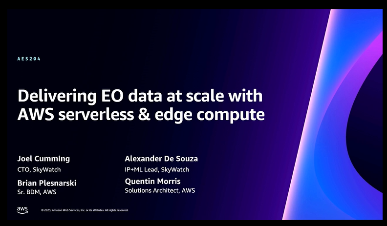 Delivering EO data at scale with AWS serverless & edge compute | DemandTalk