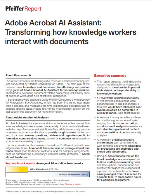 Adobe Acrobat AI Assistant: Reinventing Productivity for Knowledge Workers