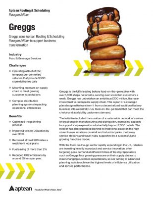 Greggs Transforms Distribution Operation with Strategic Route Planning ...