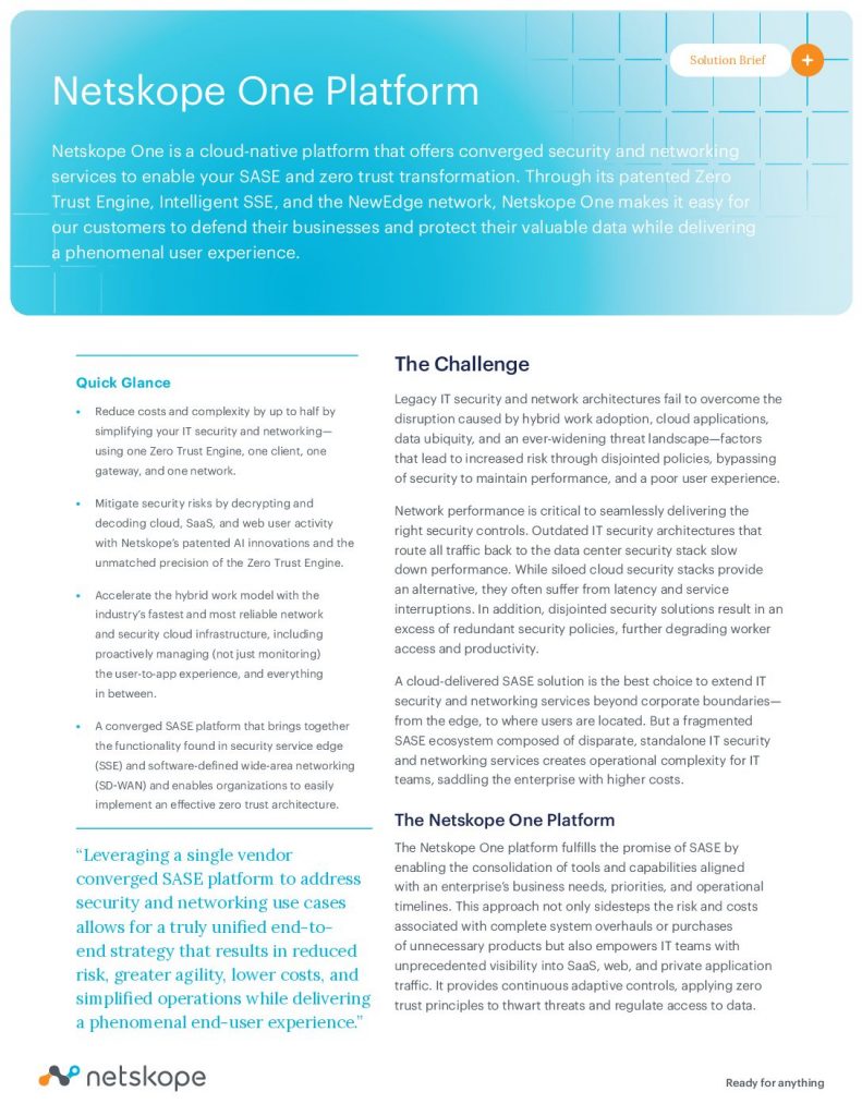 Netskope One Platform | DemandTalk