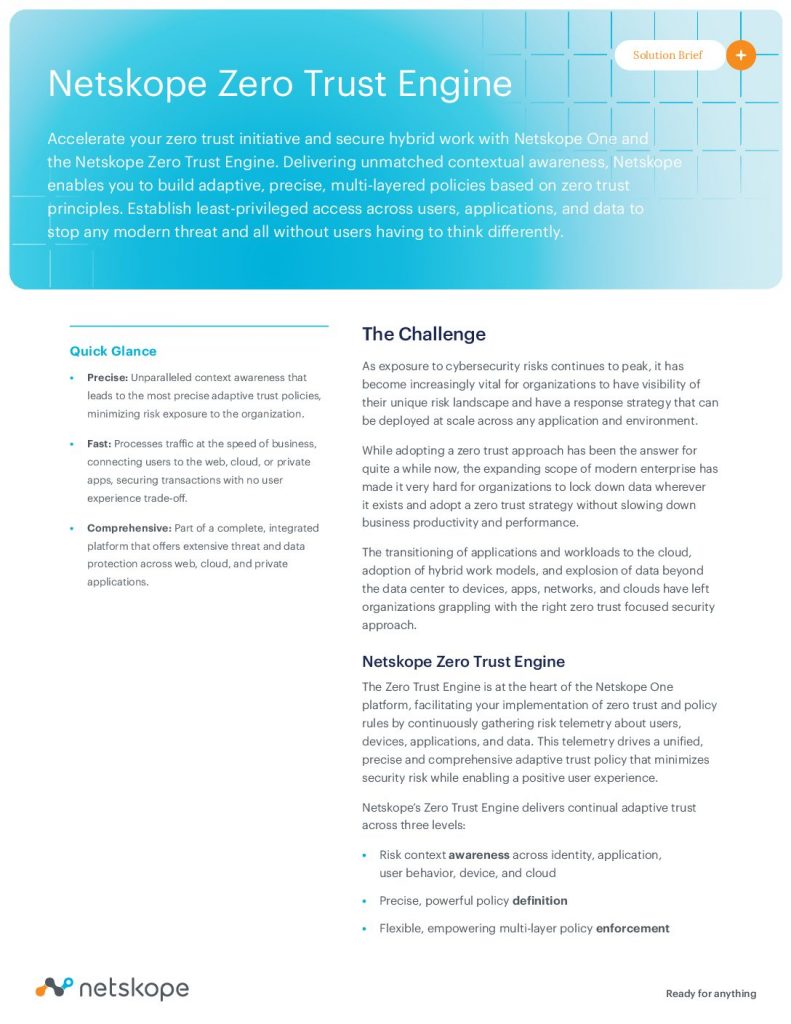 Netskope Zero Trust Engine | DemandTalk