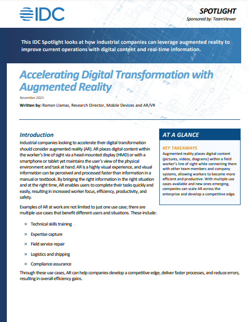 IDC Paper Explores How to Accelerate Digitalization with AR | DemandTalk