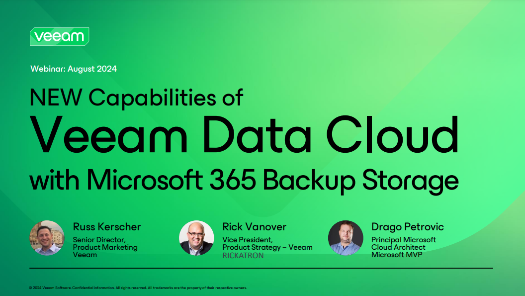 NEW Capabilities of Veeam with Microsoft 365 Backup Storage: Speed and ...