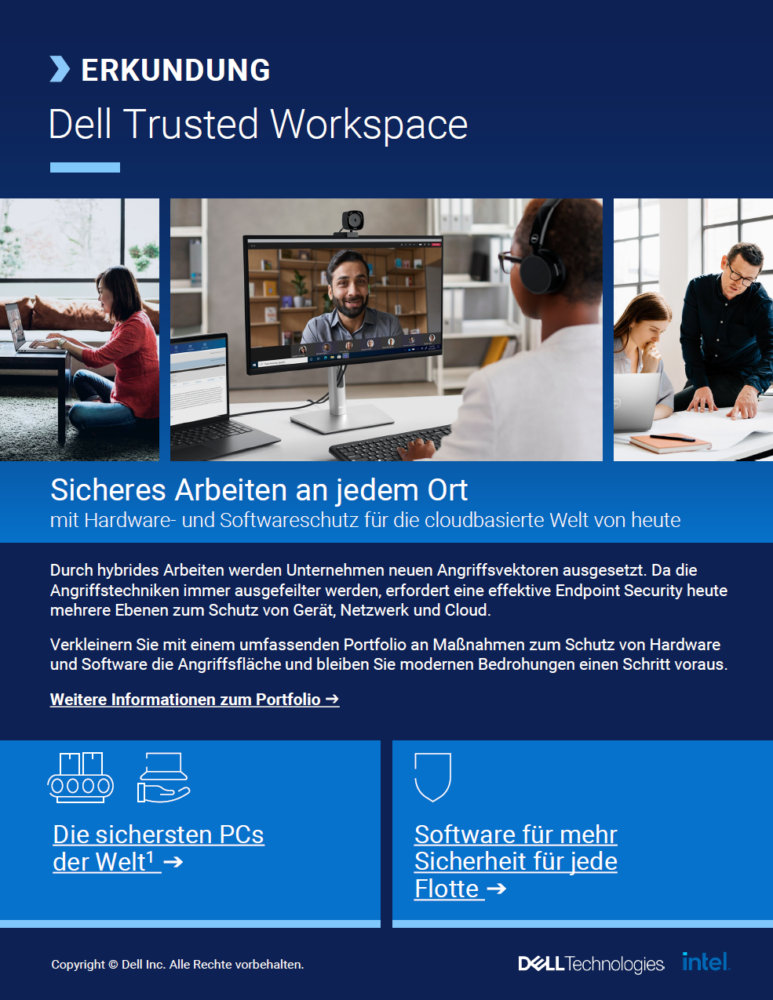 Dell Trusted Workspace – Sicheres Arbeiten von überall