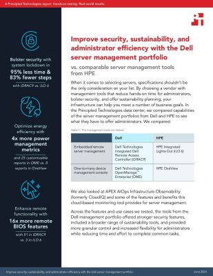 Improve security, sustainability, and administrator efficiency with the Dell server management ...