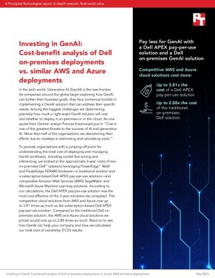 Investing in GenAI: Cost‑benefit analysis of Dell on‑premises ...