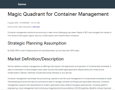 Red Hat named a Leader in 2025 Gartner® Magic Quadrant™ for Container ...